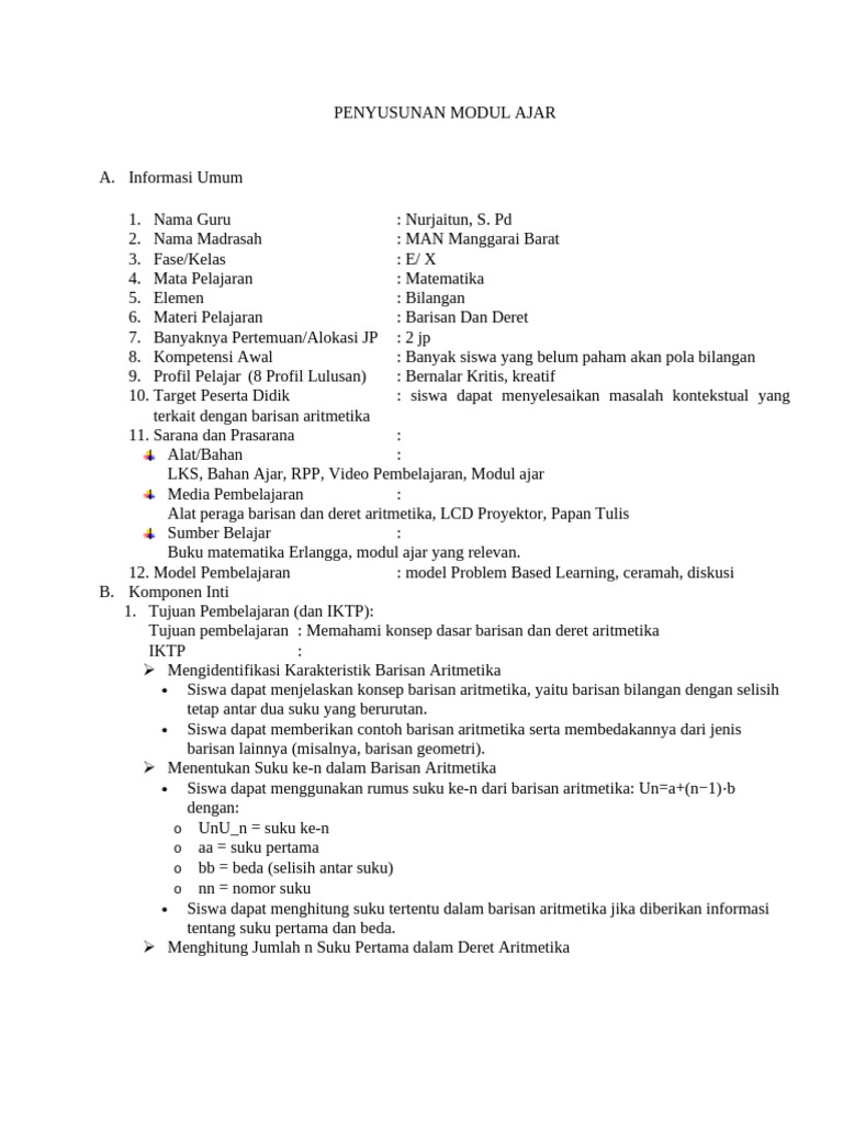 LK Modul Ajar-Edit | PDF