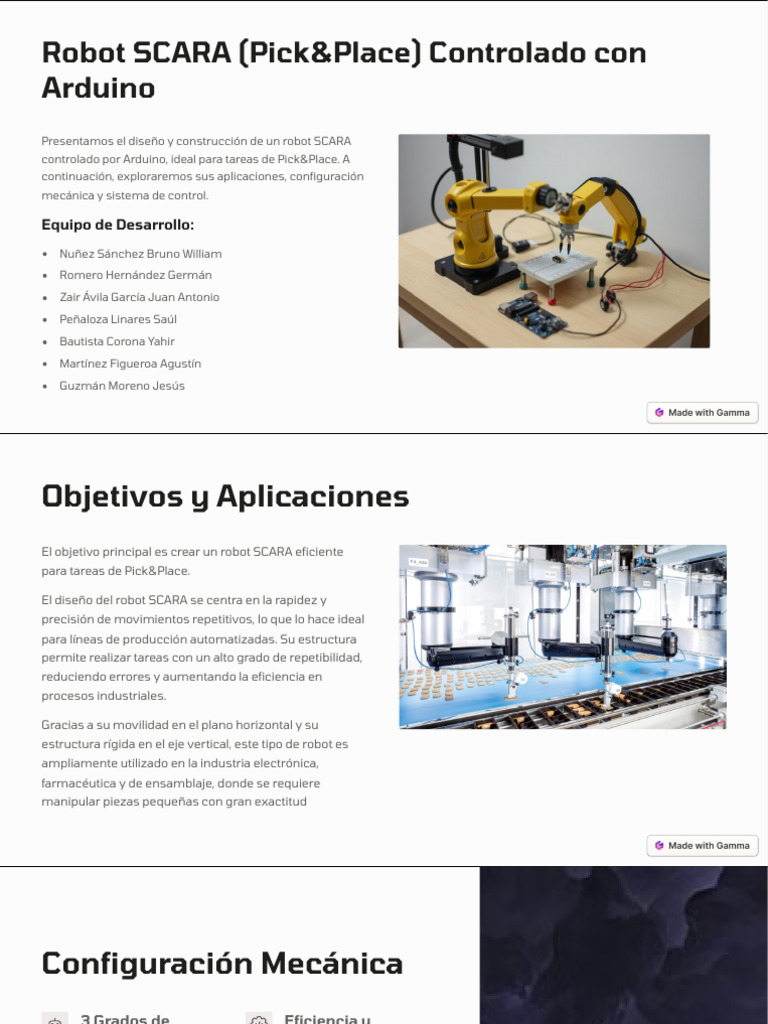 Robot SCARA Arduino para Pick&Place | PDF | Robot | Robótica