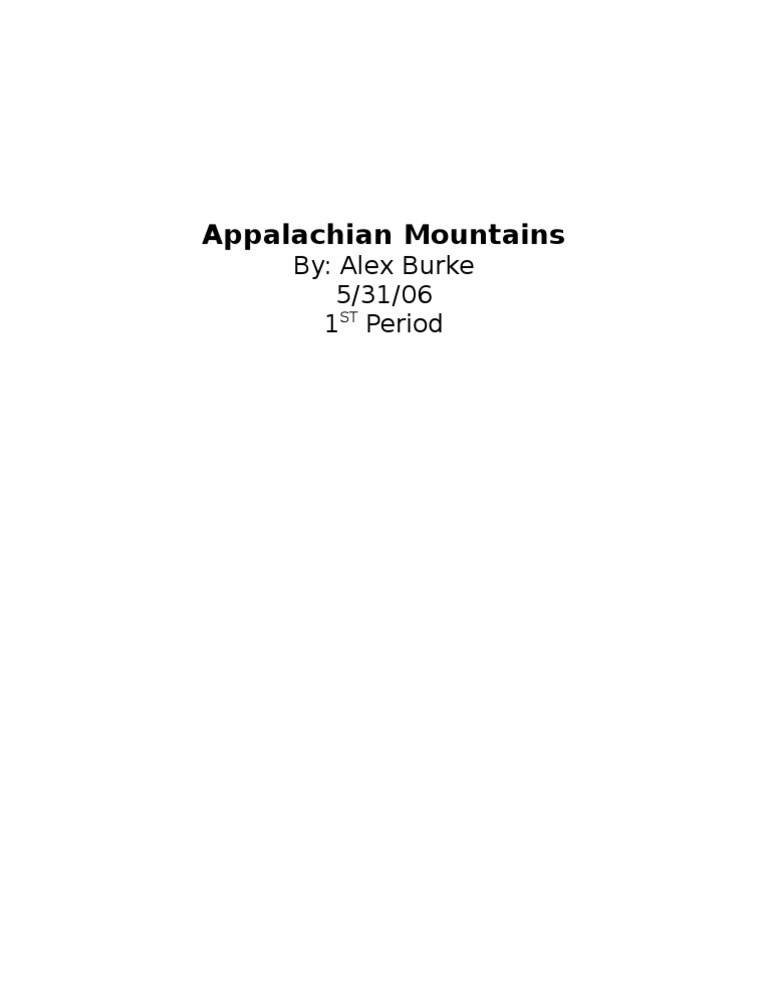 Appalachian Mountains Overview | PDF