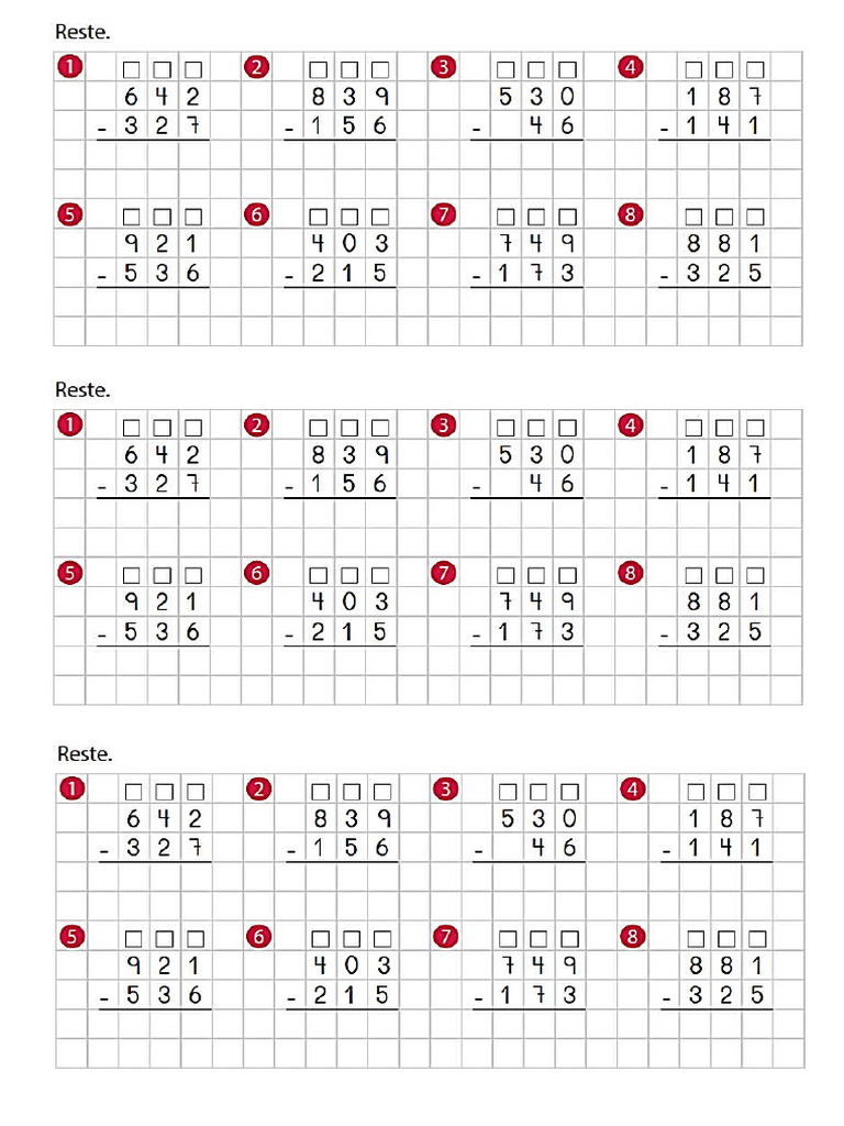 Practica Resta | PDF