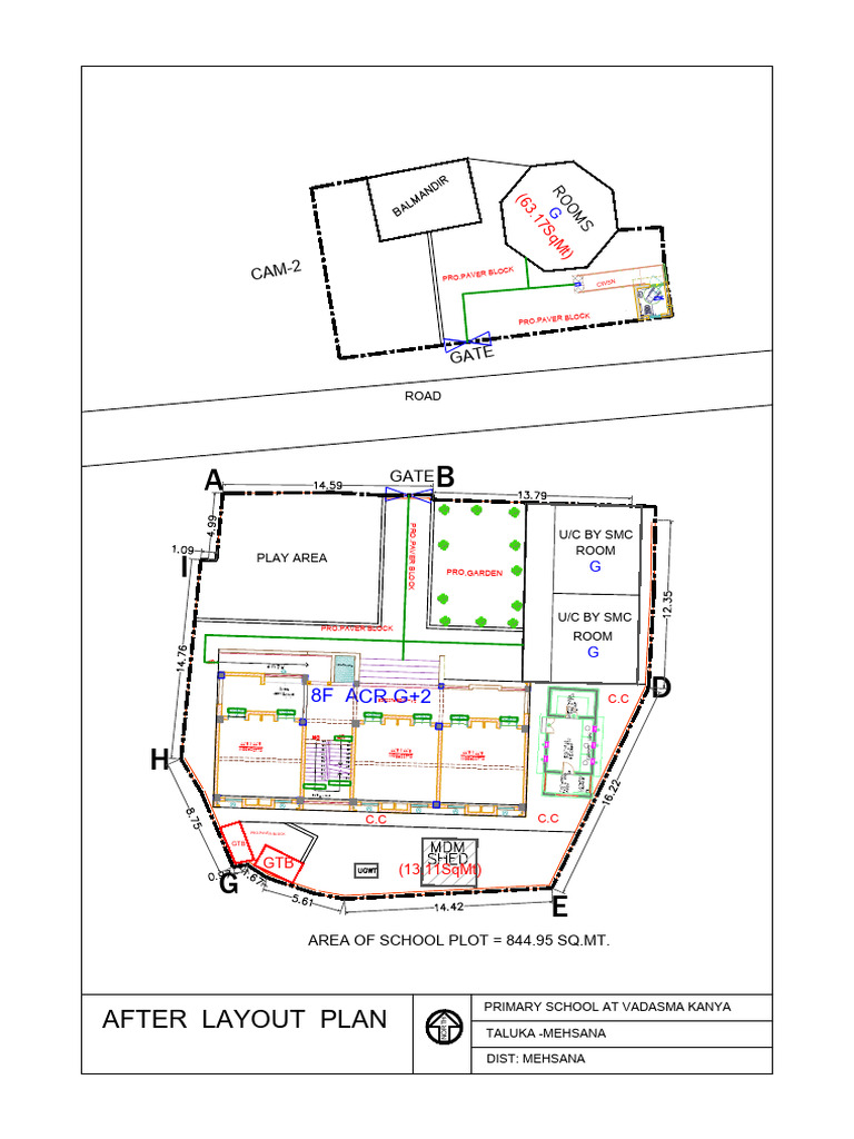 School Plot Area and Layout Plan | PDF