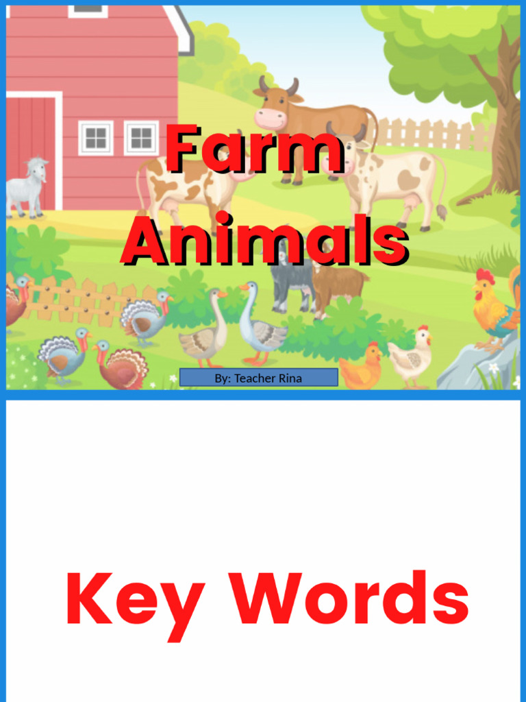 Farm Animals Vocabulary | PDF