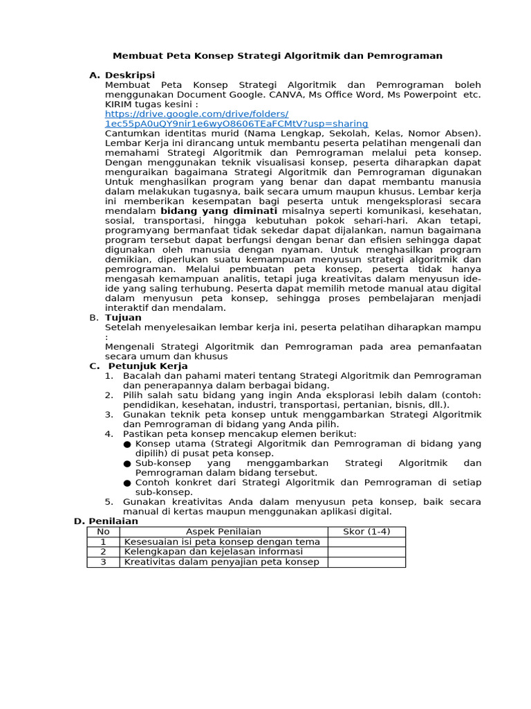 Peta Konsep Strategi Algoritmik | PDF