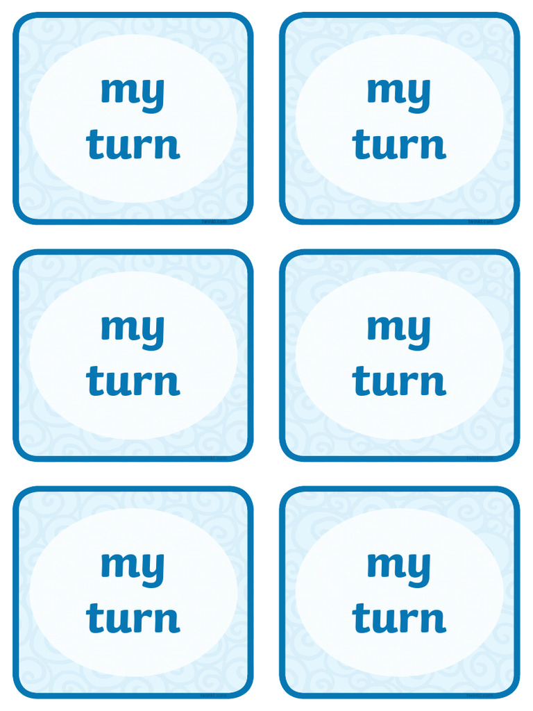 T C 415 My Turn Your Turn Visual Cards Ver 1 | PDF