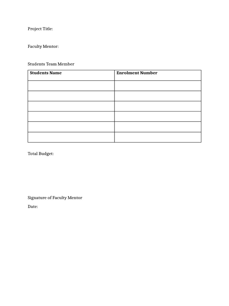 Budget Approval Template Form | PDF
