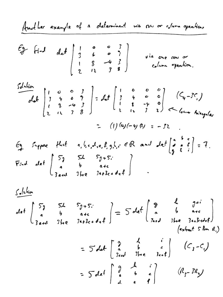0313 Determinants Area Volume Cross Product | PDF