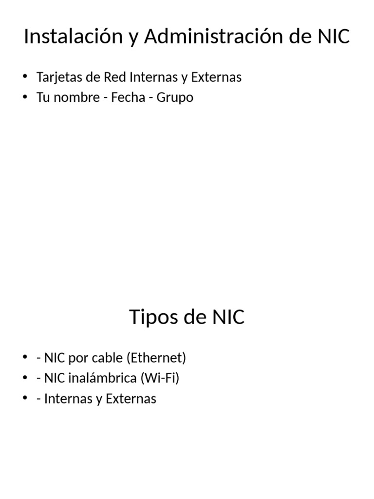 Presentación NIC | PDF