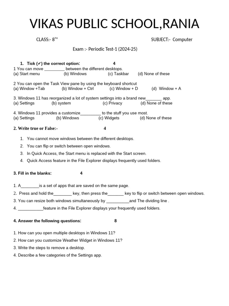 8th computer 2024-25 22222 | PDF
