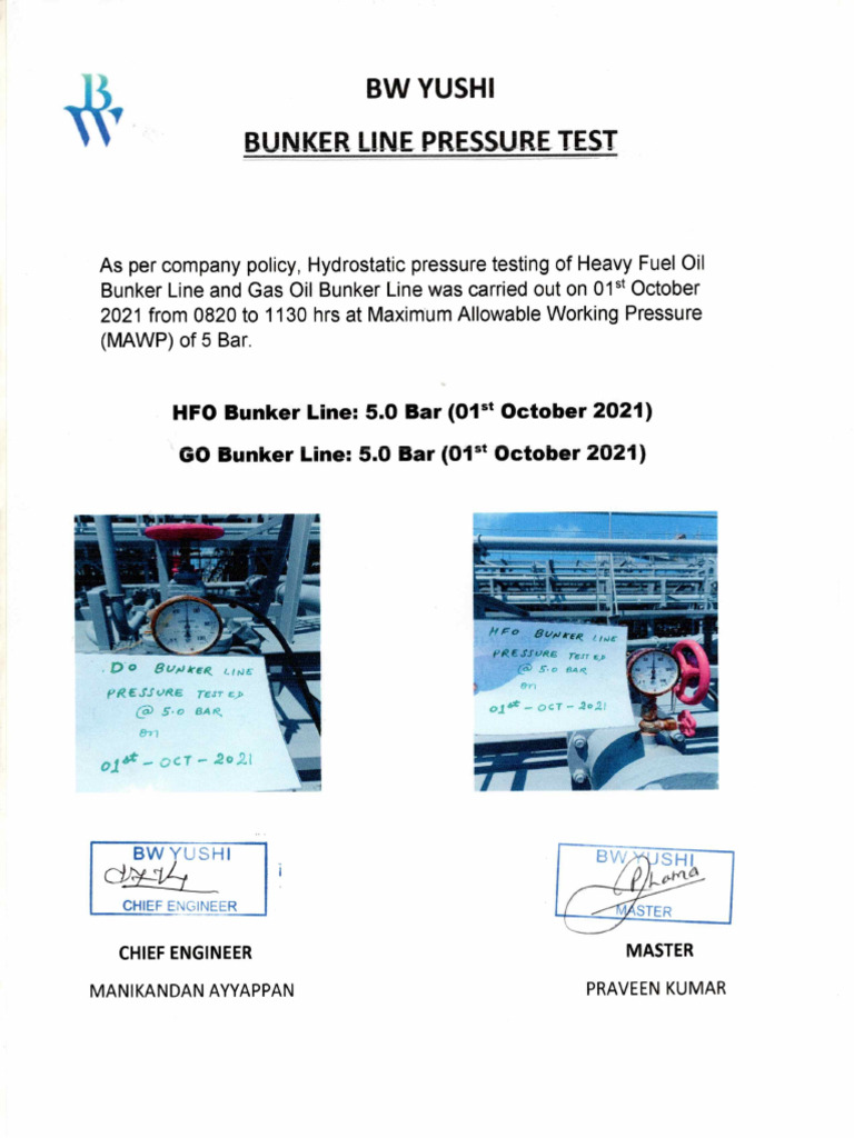 Ship Fuel Oil Bunker Sample Test | PDF