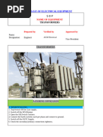 Transformer Daily Check List | PDF | Transformer | Electrical Engineering