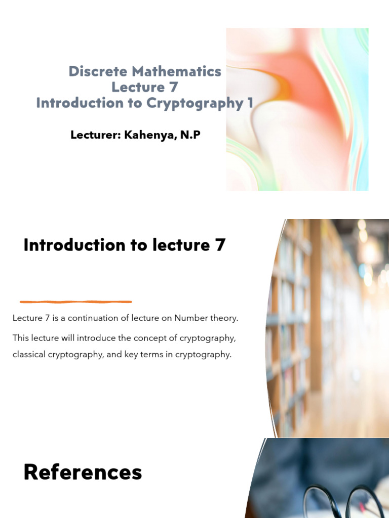 Cryptography in Discrete Mathematics | PDF | Cryptography | Encryption