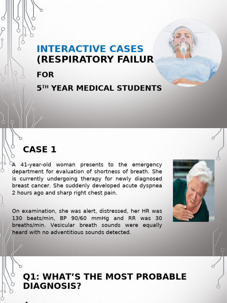 Interactive Cases Respiratory Failure Student Version | PDF ...