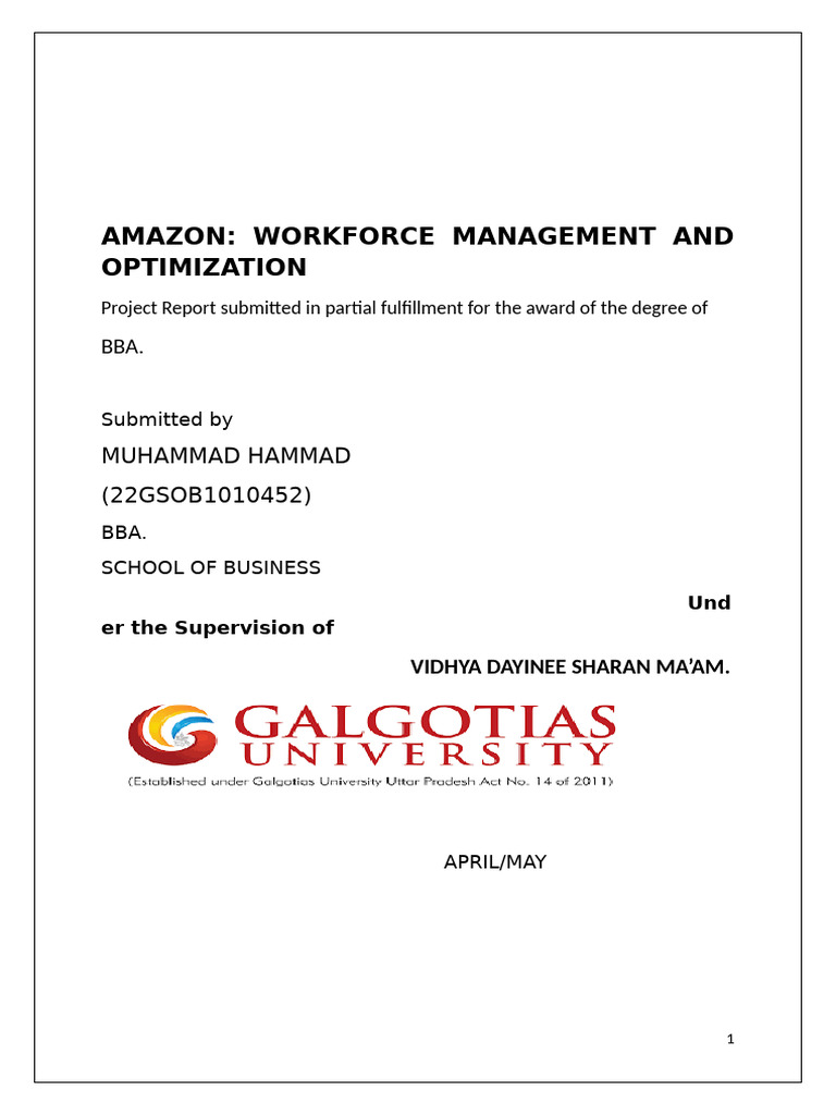 Owgp6ecnduno Amazon Irp Report 1 | PDF | Analytics | Employment