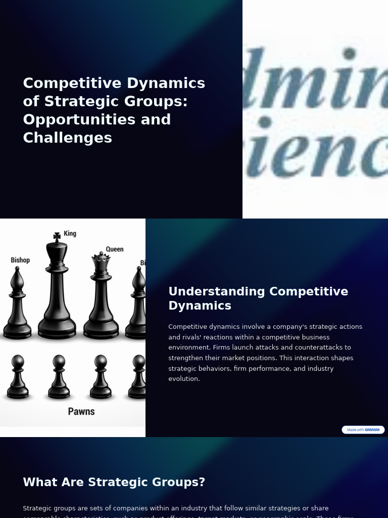 Competitive Dynamics of Strategic Groups Opportunities and Challenges ...