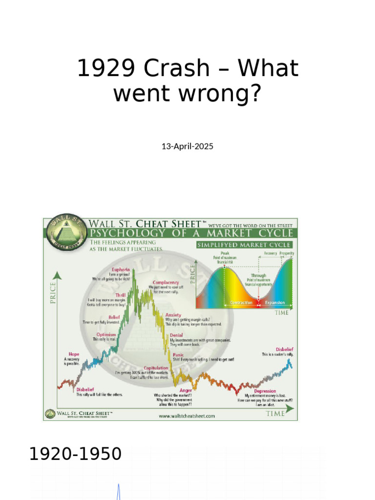 1929 Crash - What Went Wrong | PDF | United States Travel | Wall Street ...