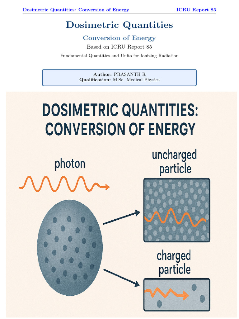 Dosimetric Quantities Conversion of Energy ? 1755052792 | PDF | Dosimetry | Physical Phenomena