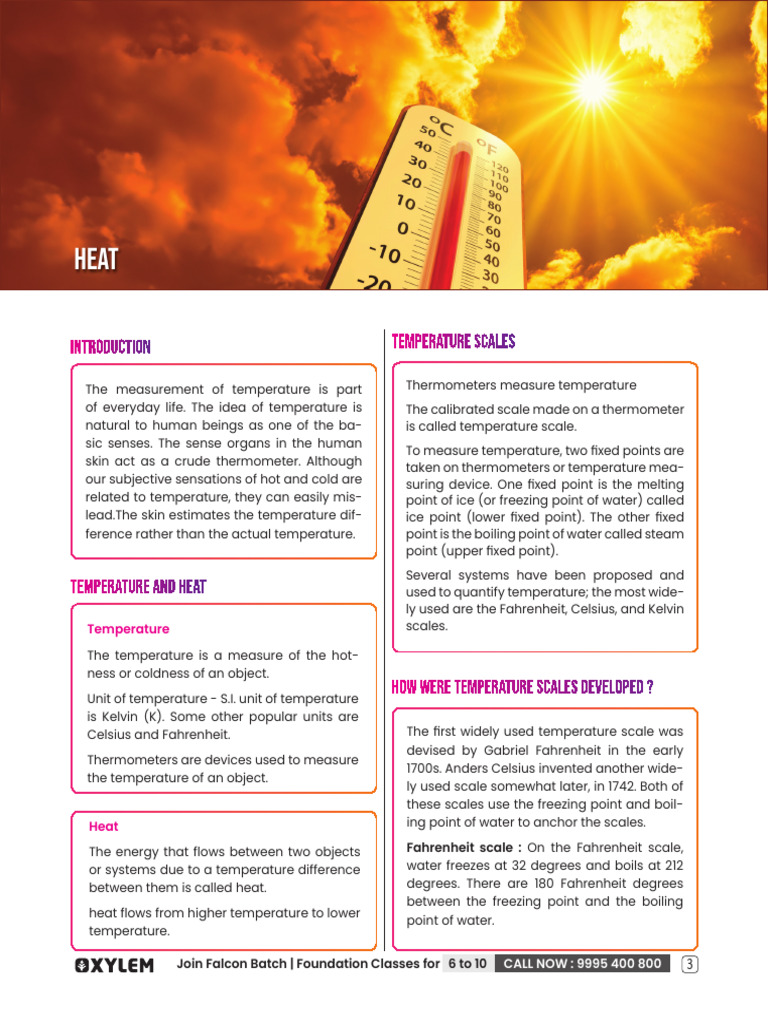 Understanding Temperature Scales and Heat | PDF | Celsius | Fahrenheit