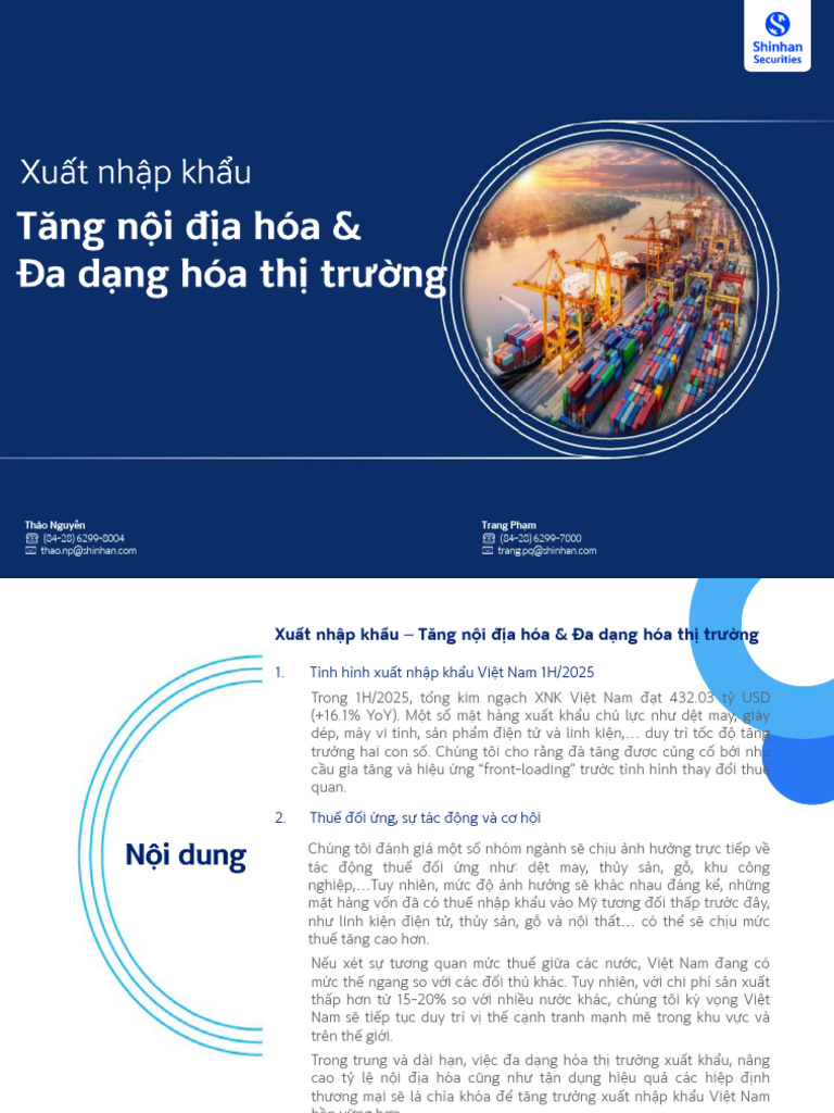 Bao Cao Nganh Xuat Nhap Khau Tang Noi Dia Hoa Da Dang Hoa Thi Truong ...