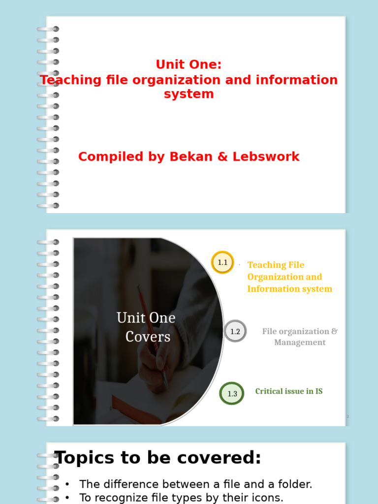 UNIT 1 - Teaching File Organization & Information System | PDF ...