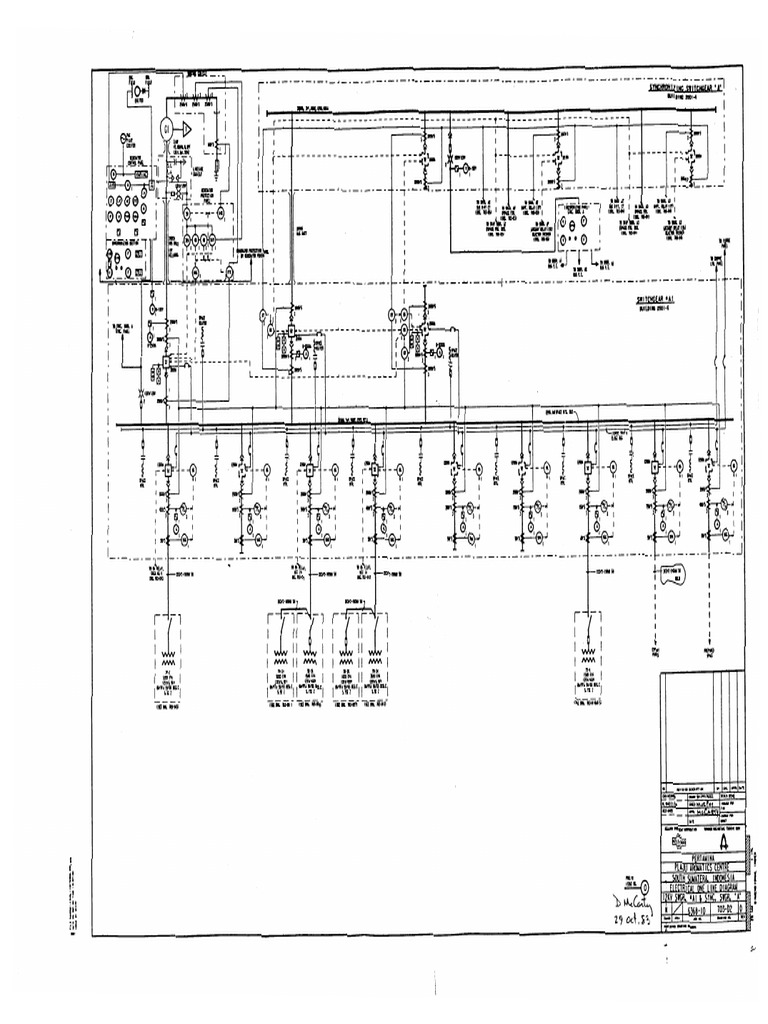 One Line Diagram 12 KV Switchgear A1 & Sync. Switchgear A Pac (703-D2 ...