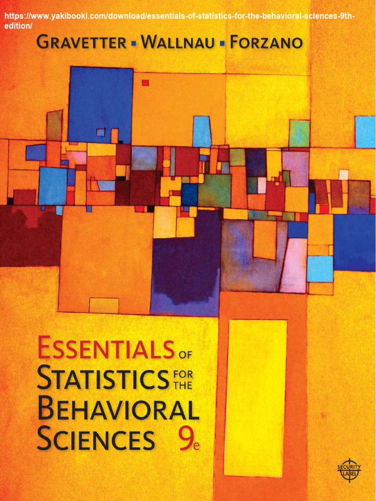 Essentials of Statistics for Behavioral Sciences | PDF | Variance ...