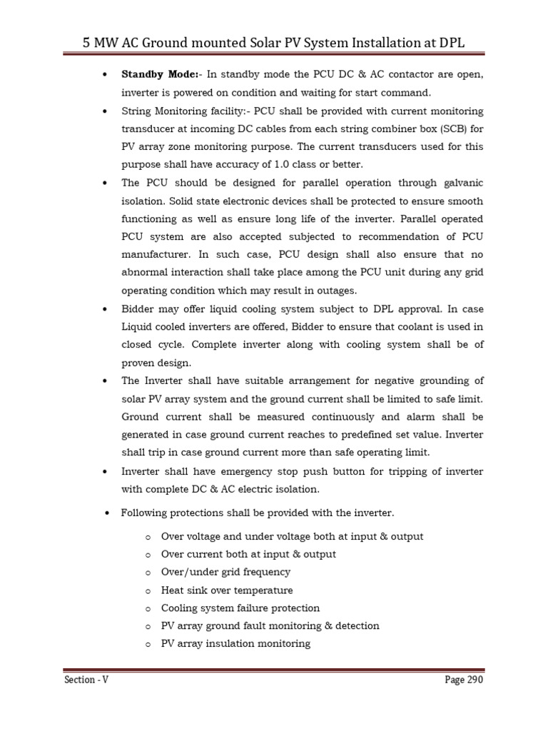 DPL 5 MW Solar Phase II EPC West Bengal Dec 2021 290 | PDF | Power ...