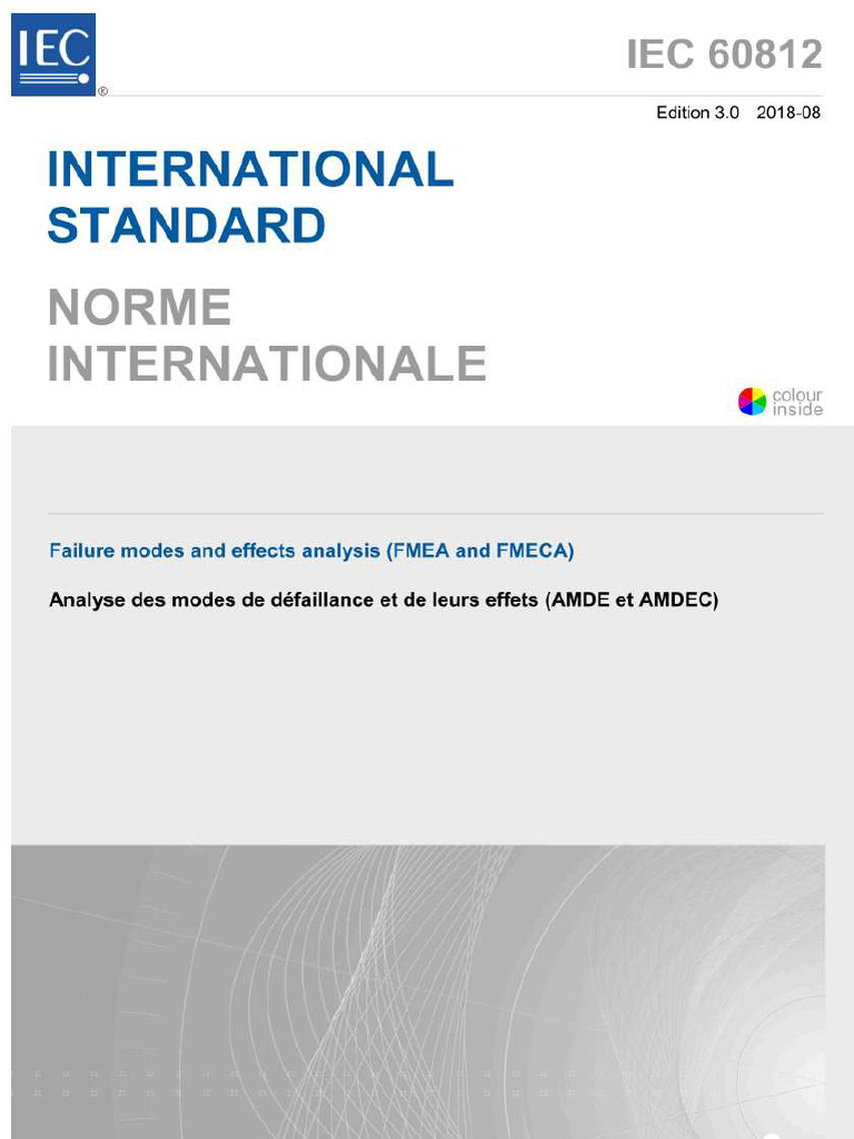 Iec 60812-2018 失效模式與影響分析 (Fmea) | PDF
