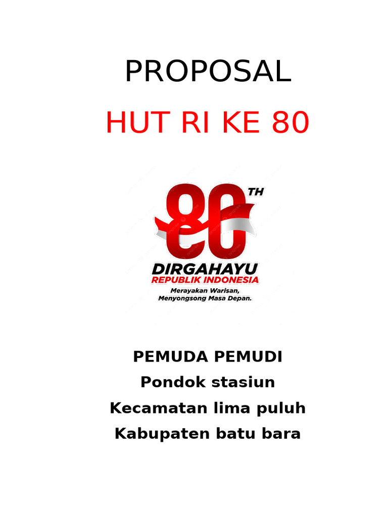 Cover Proposal 17 Agustus 2025 | PDF