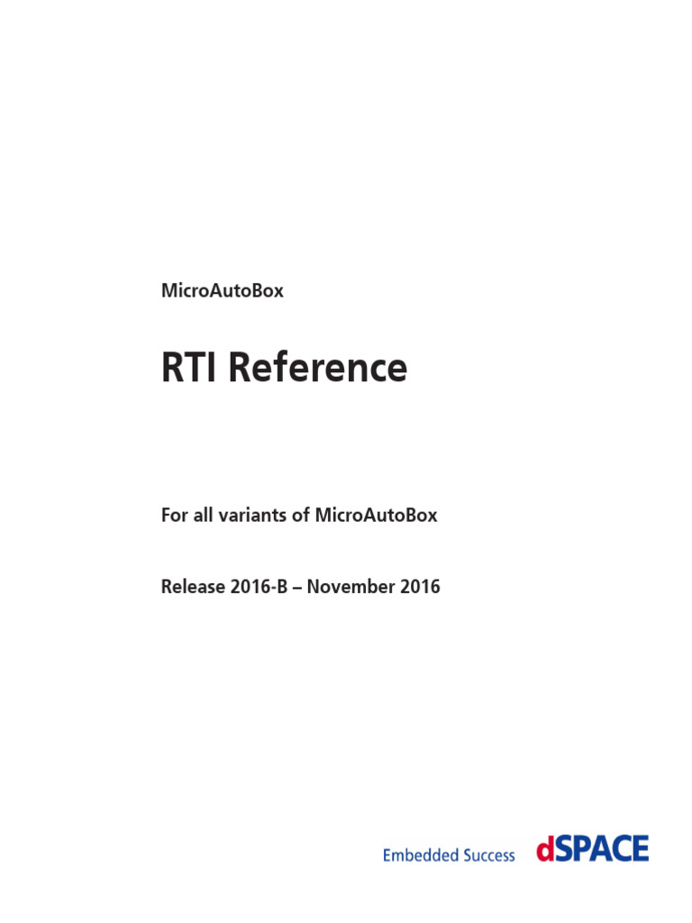 MicroAutoBox RTI Reference Guide | PDF | Computer Architecture ...