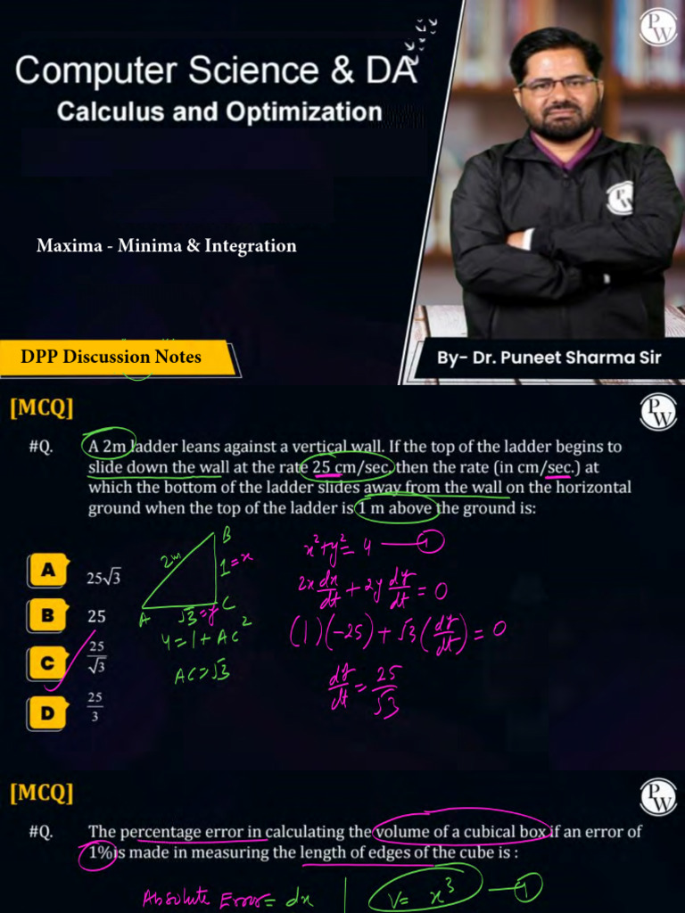 Maxima - Minima Integration DPP Discussion Notes66 240725 222833 | PDF