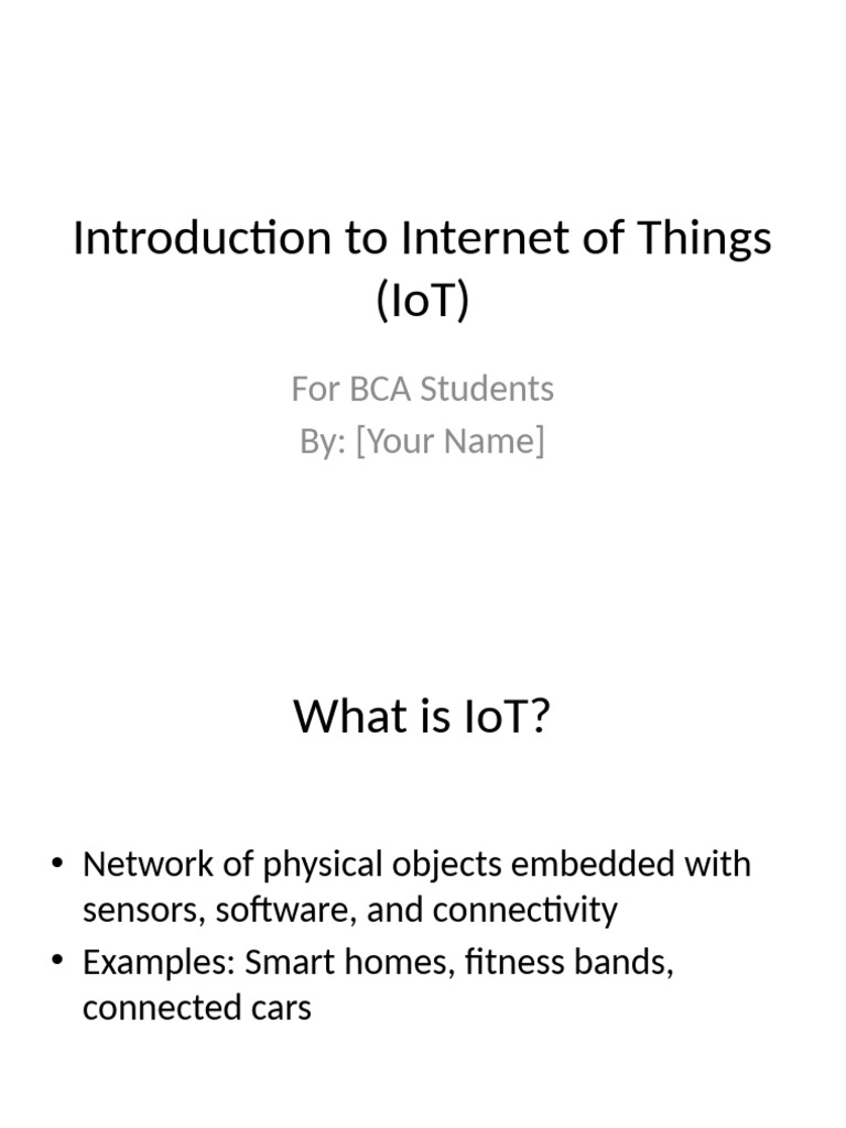 Introduction to IoT | PDF