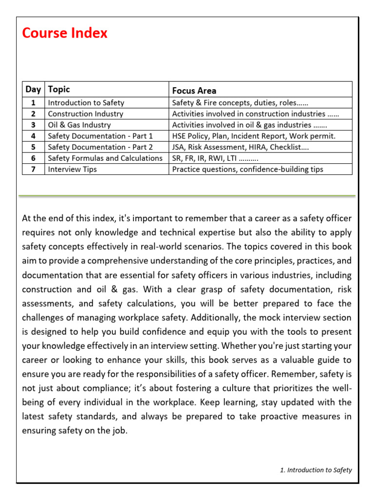 Safety Officer Training Handbook | PDF | Hazards | Safety