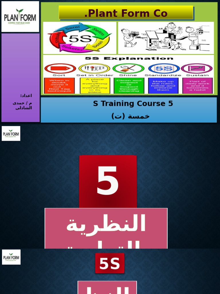 5S Training-Plant Form Organization | PDF