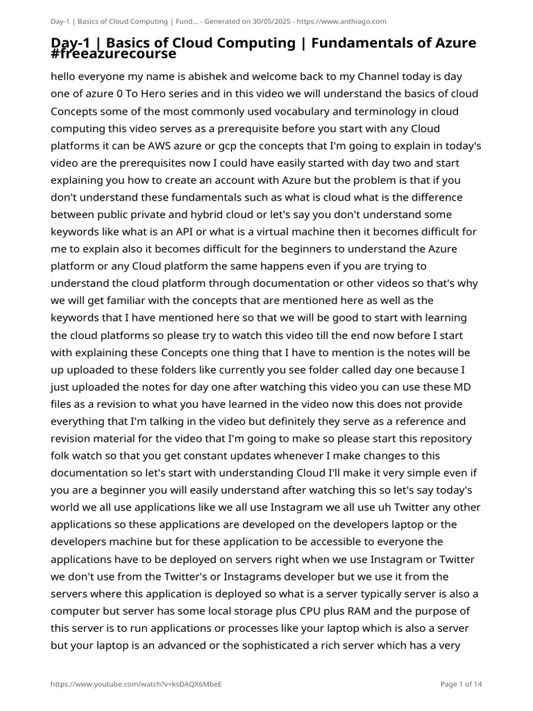 Day 1 Basics of Cloud Comput-05!30!2025 | PDF | Load Balancing ...