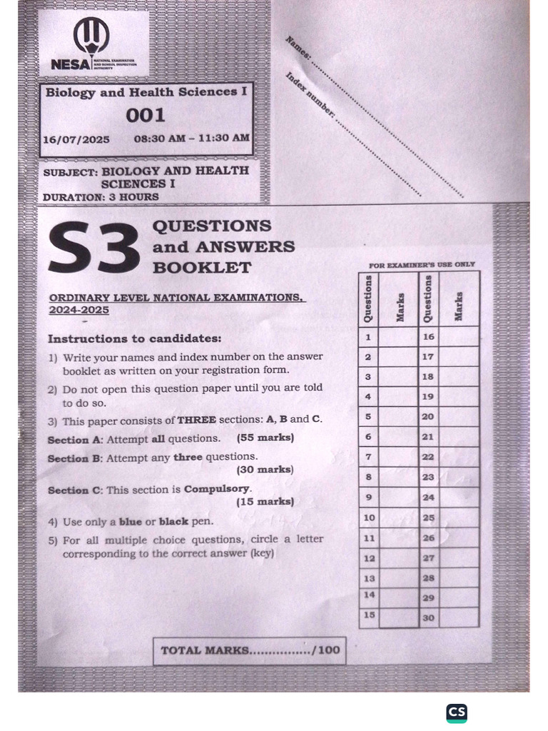 S3 Biology | PDF