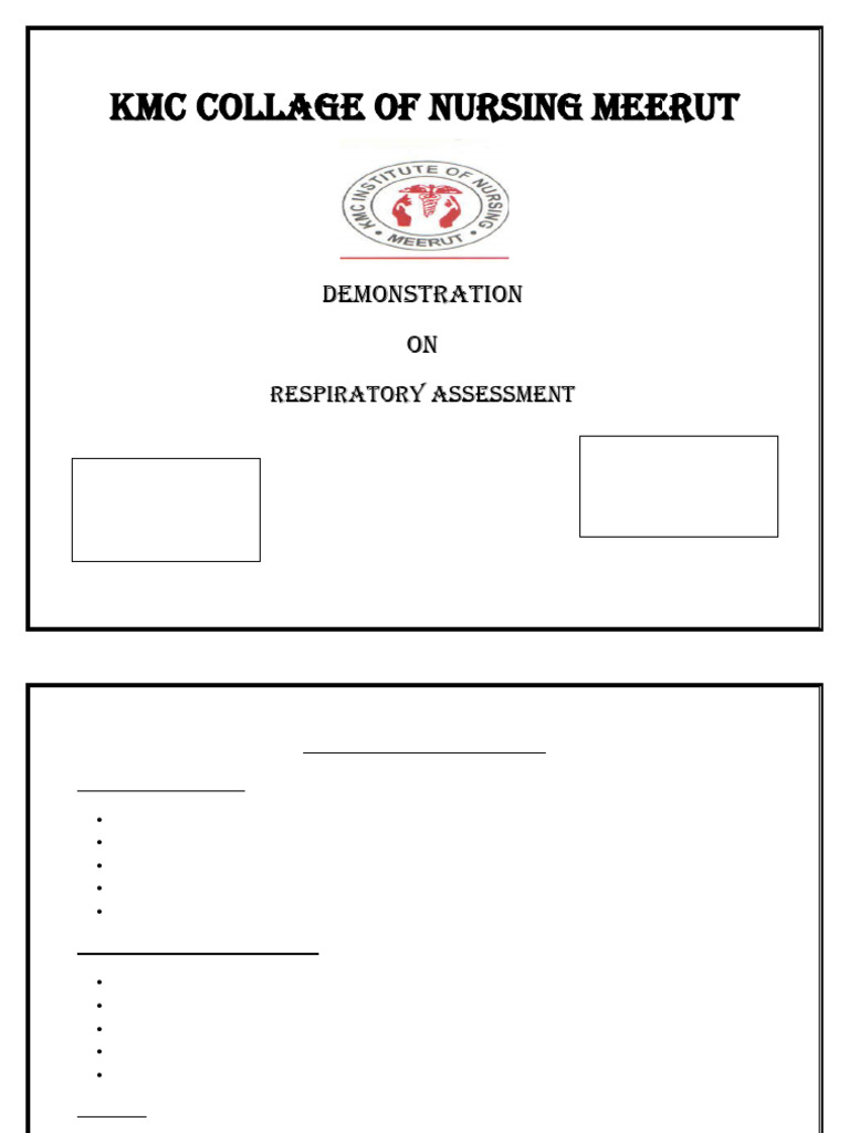 Respiratory Assessment Techniques | PDF | Thorax | Lung
