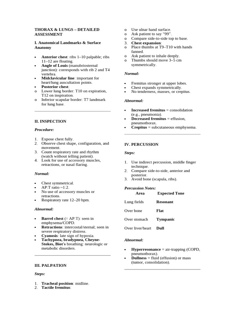 Normal Elliptical Chest Shape Assessment | PDF | Thorax | Anatomical ...