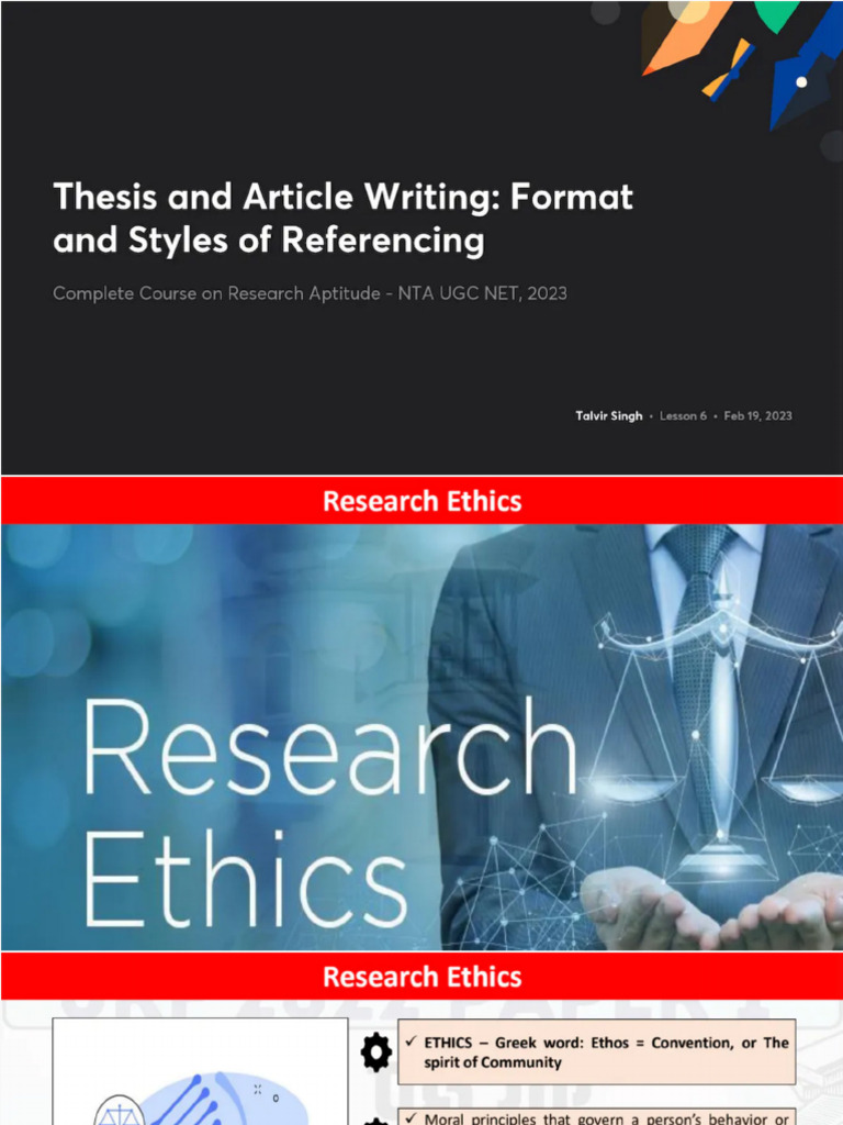 Thesis and Article Writing Format and Styles of Referencing No Anno | PDF