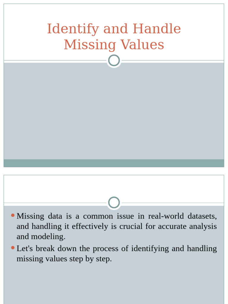 1.7-Identify and Handle Missing Values | PDF | Cross Validation (Statistics) | Data Analysis