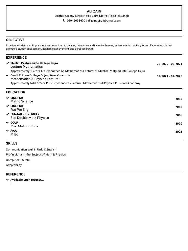 Professional CV | PDF