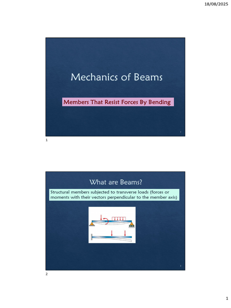 Module4-Part1-Mechanics of Beams-Flexure | PDF | Bending | Beam (Structure)