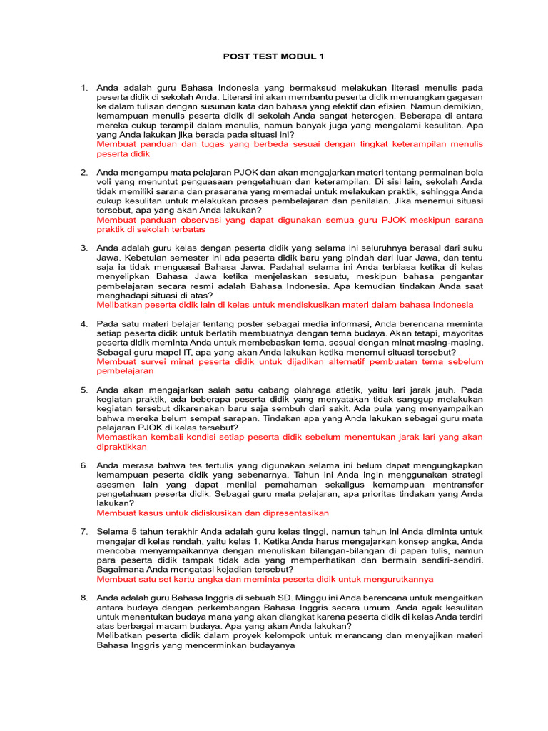 Post Test | PDF