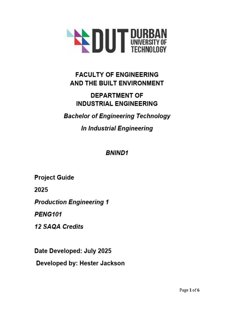 Production Engineering Project Brief Final | PDF | Design Thinking ...