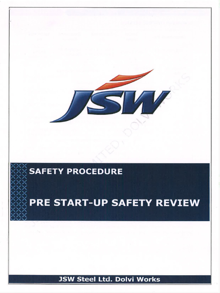 Safety Procedure - Pre-Startup Safety Review(PSSR) | PDF