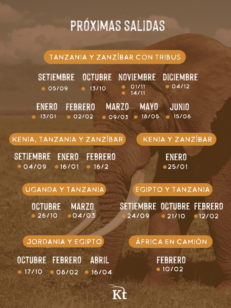 Calendario de Salidas 2025-18 | PDF