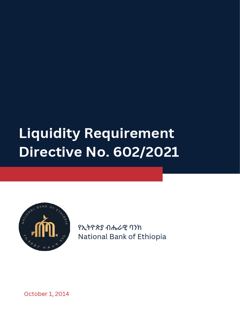 Liquidity Requirement Directive No. 602 2021 | PDF | Banks | Market ...