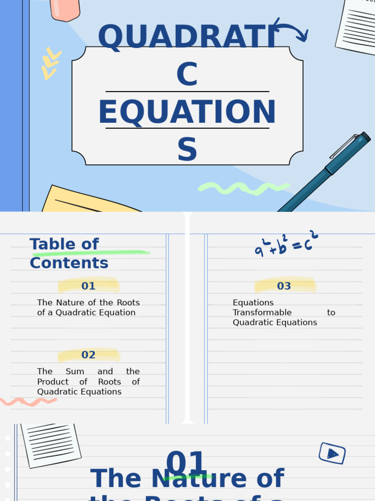 Week 2 Quadratic Equation | PDF | Quadratic Equation | Mathematical ...
