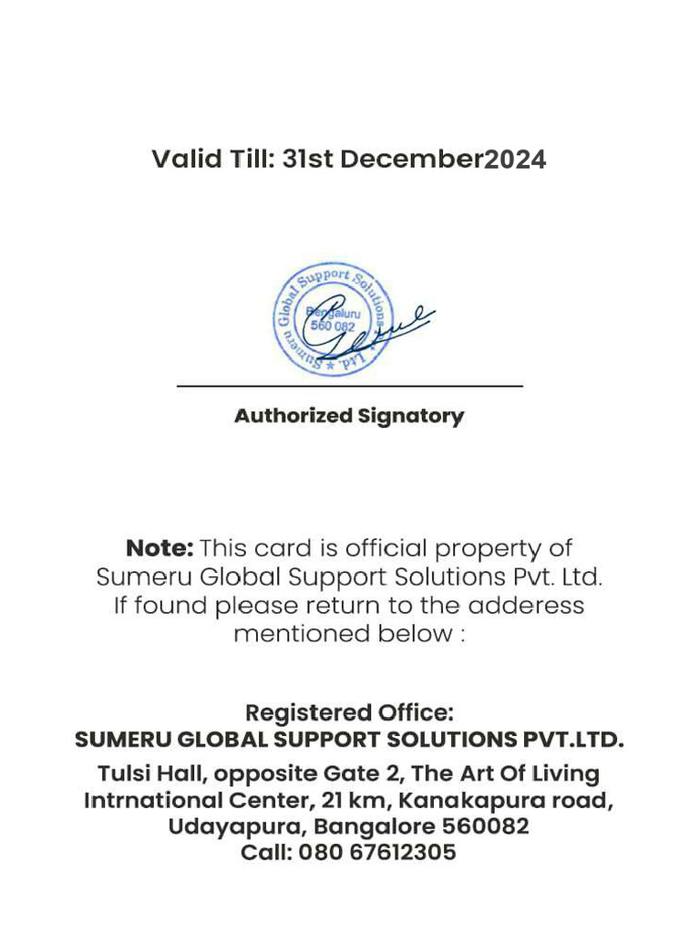 Assayer ID Card Back Side | PDF
