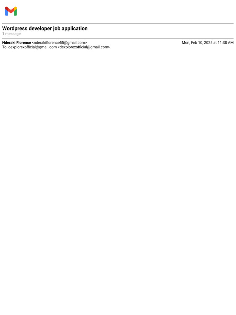 Gmail - Wordpress Developer Job Application | PDF