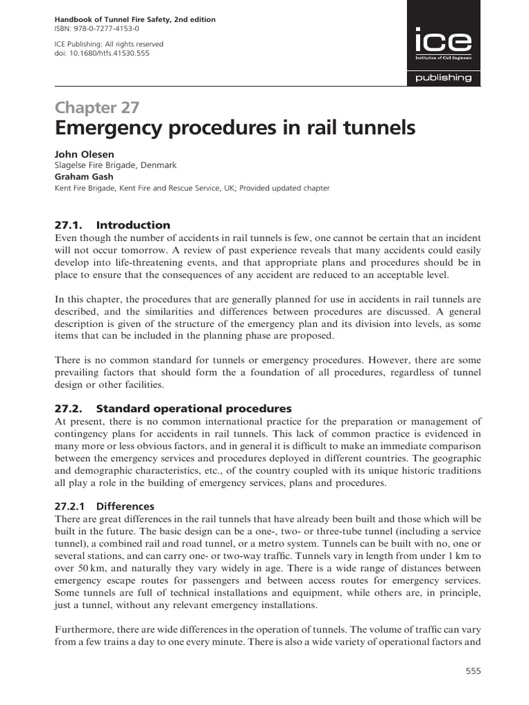 Tunnel Emergency Exit Procedures | PDF | Emergency | Tunnel